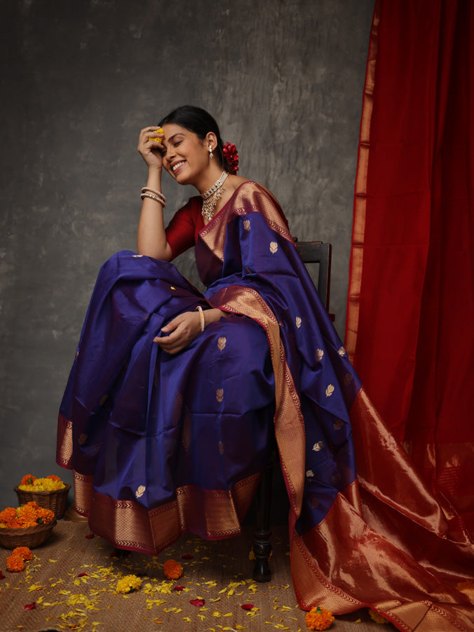 Purple Lotus Saree – sawenchi